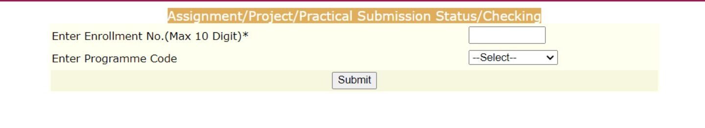 How to check IGNOU Project Status
