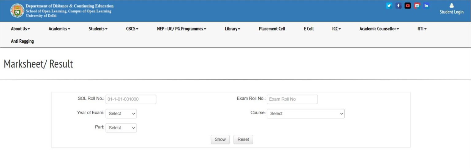 DU SOL Results 2025: Grading System, How To Check Marks